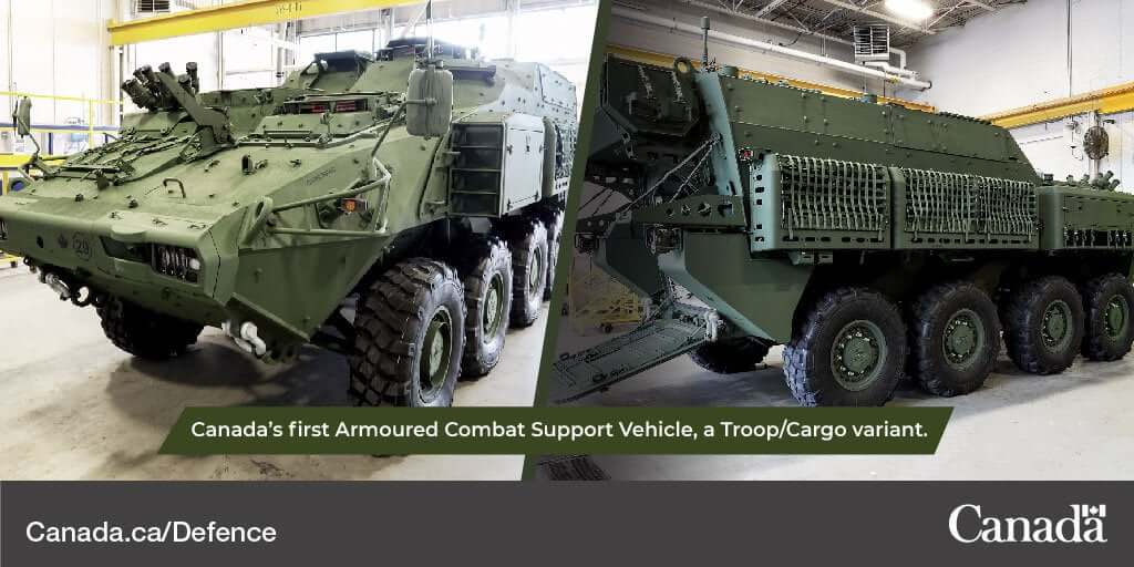 Consegnato il primo LAV 6.0 ACSV alle Canadian Armed Forces