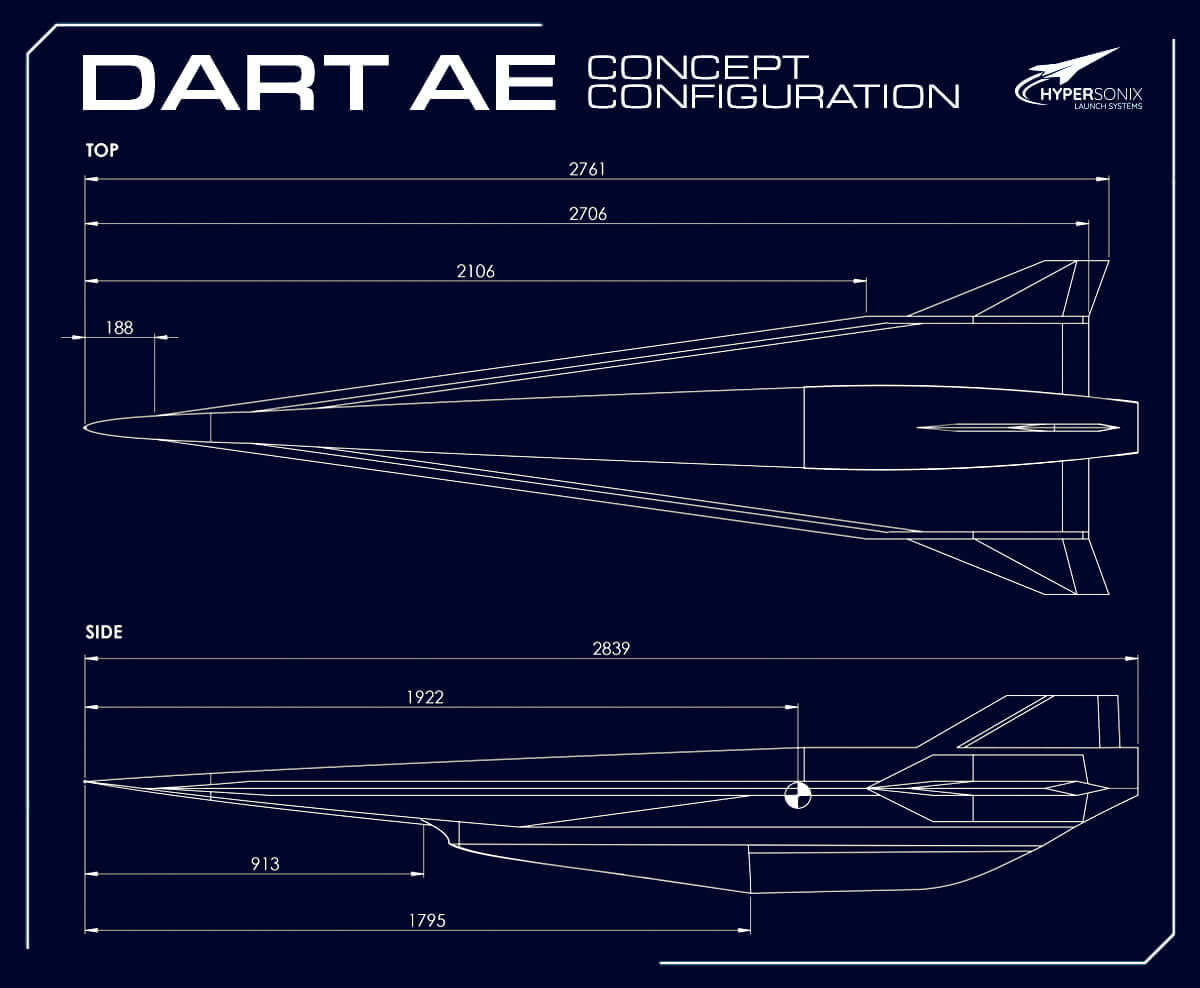 Drone ipersonico DART AE di Hypersonix Launch Systems e Kratos Defense